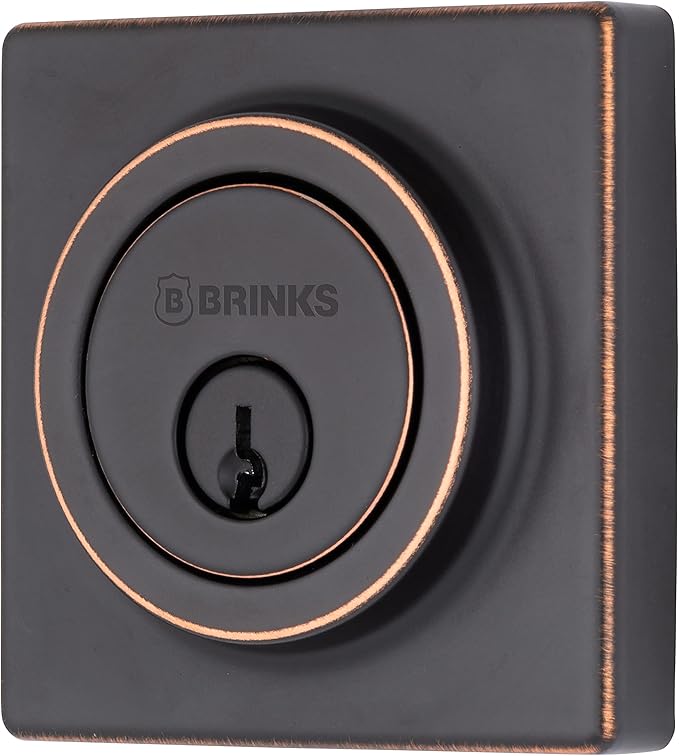 BRINKS – Deadbolt Lock, Single Cylinder Dead Bolt - Tuscan Bronze ...