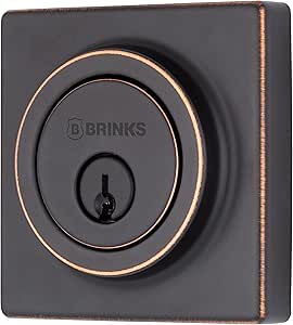 Brinks – Deadbolt Lock, Single Cylinder Dead Bolt - Tuscan Bronze ...