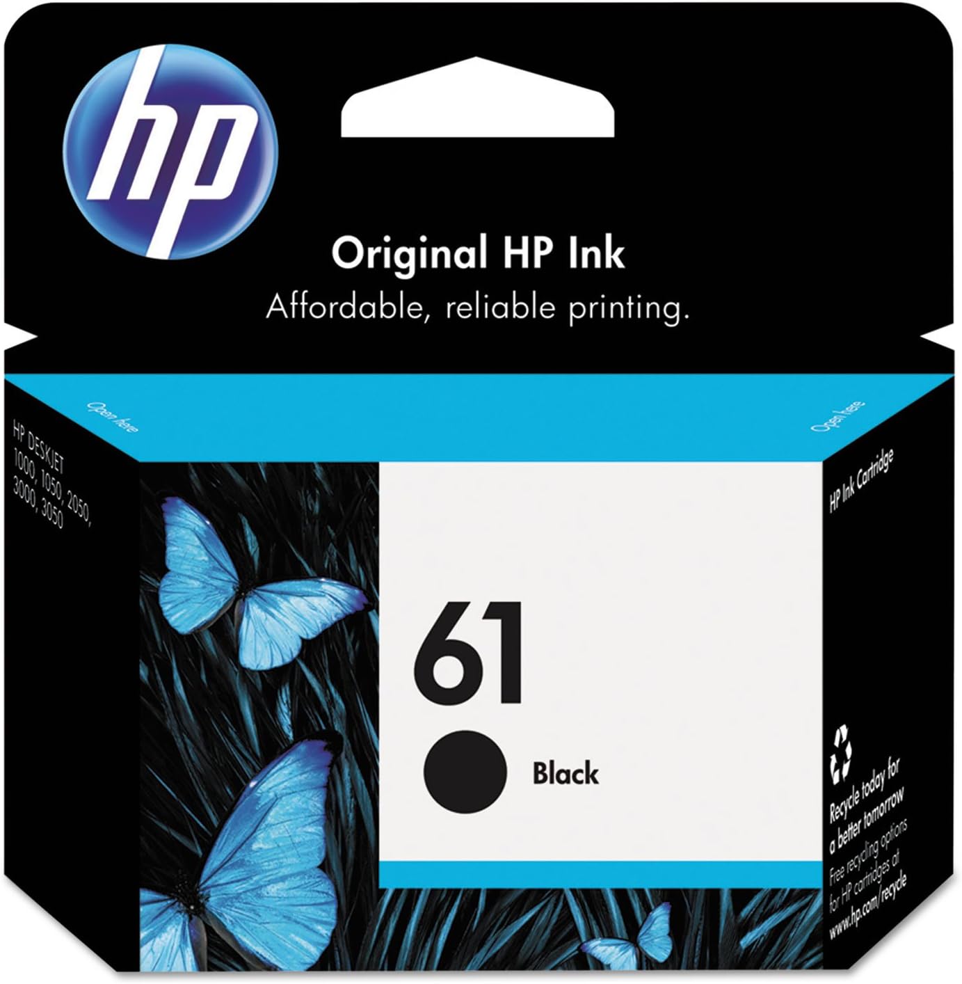 HP 61 Black Ink Cartridge | Works with DeskJet 1000, 1010, 1050, 1510 ...