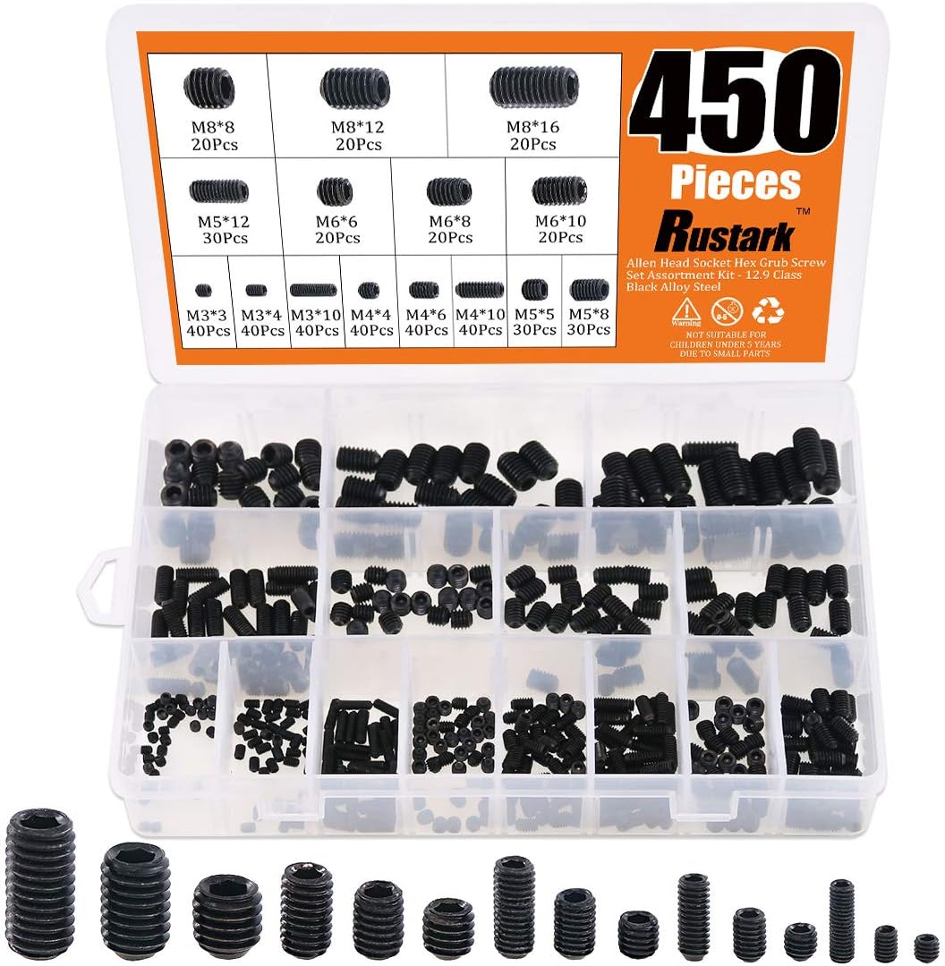 Yakamoz Allen Head Screw, Set of 200Pcs M3 M4 M5 M6 M8 Hex Allen Head ...