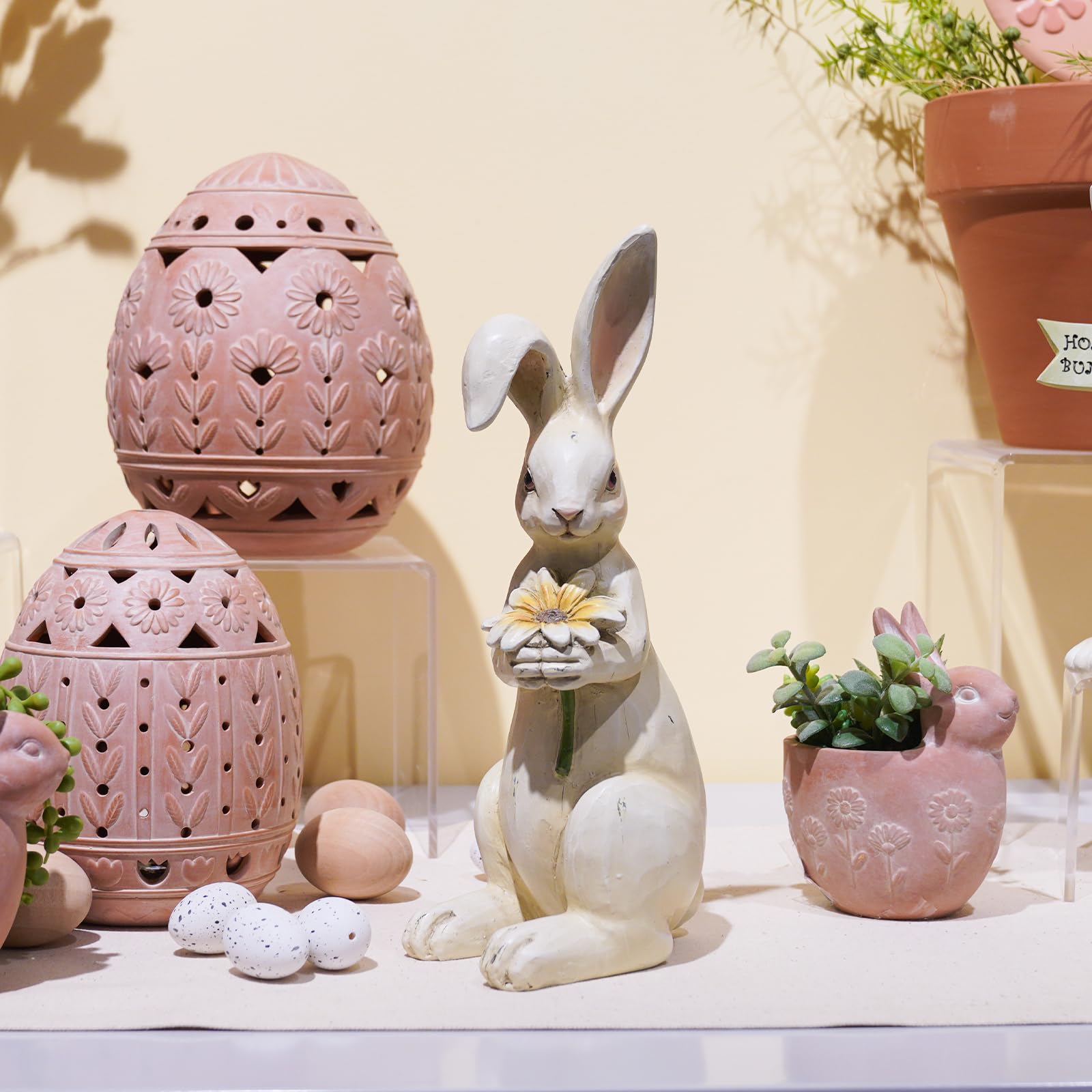 Easter Decoration Spring Bunny Amazon.com: MOREDOTS Easter Decorations