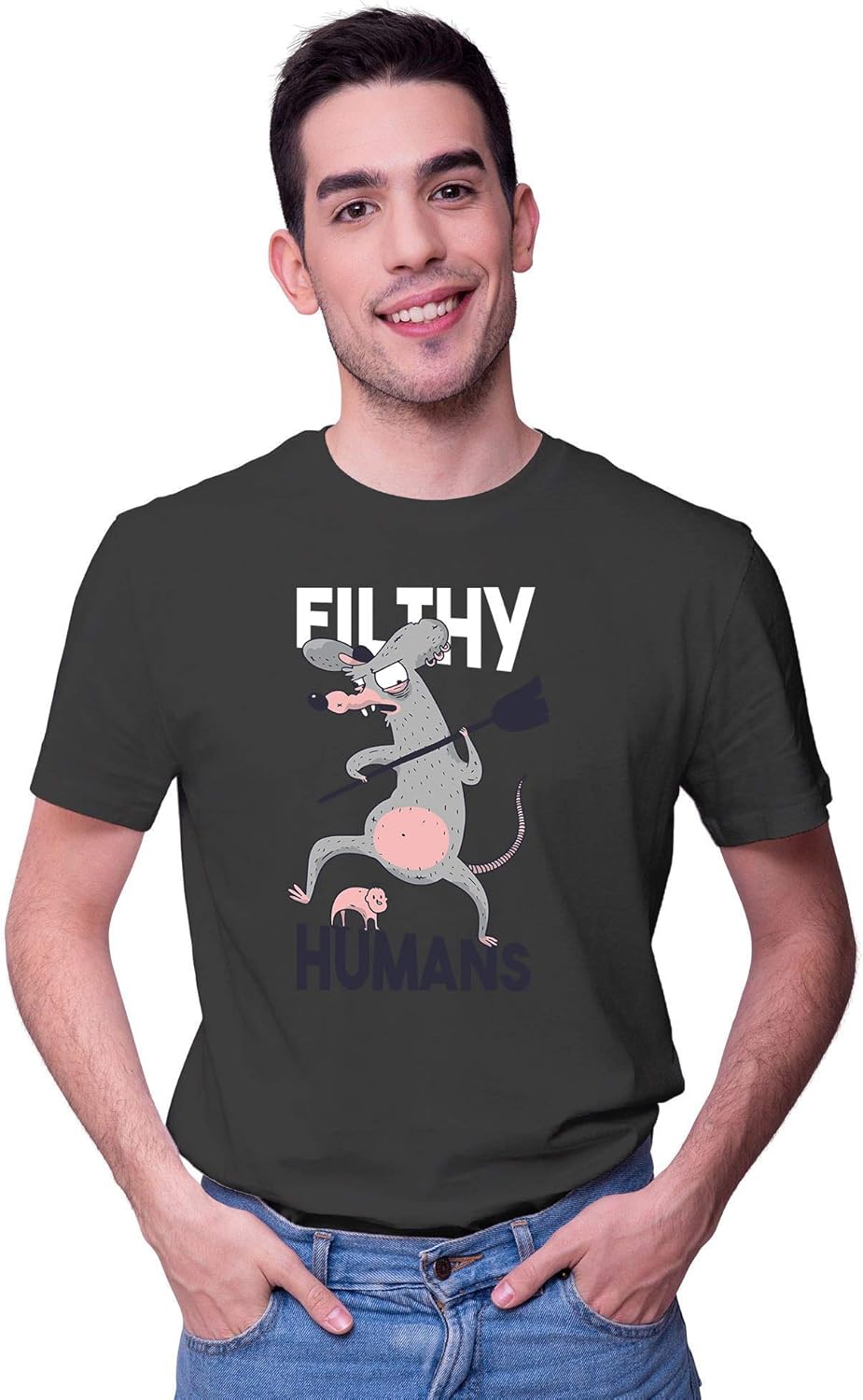 Amazon.com: Amazing tools living Nice Man T-Shirt for '' Filthy Humans ...