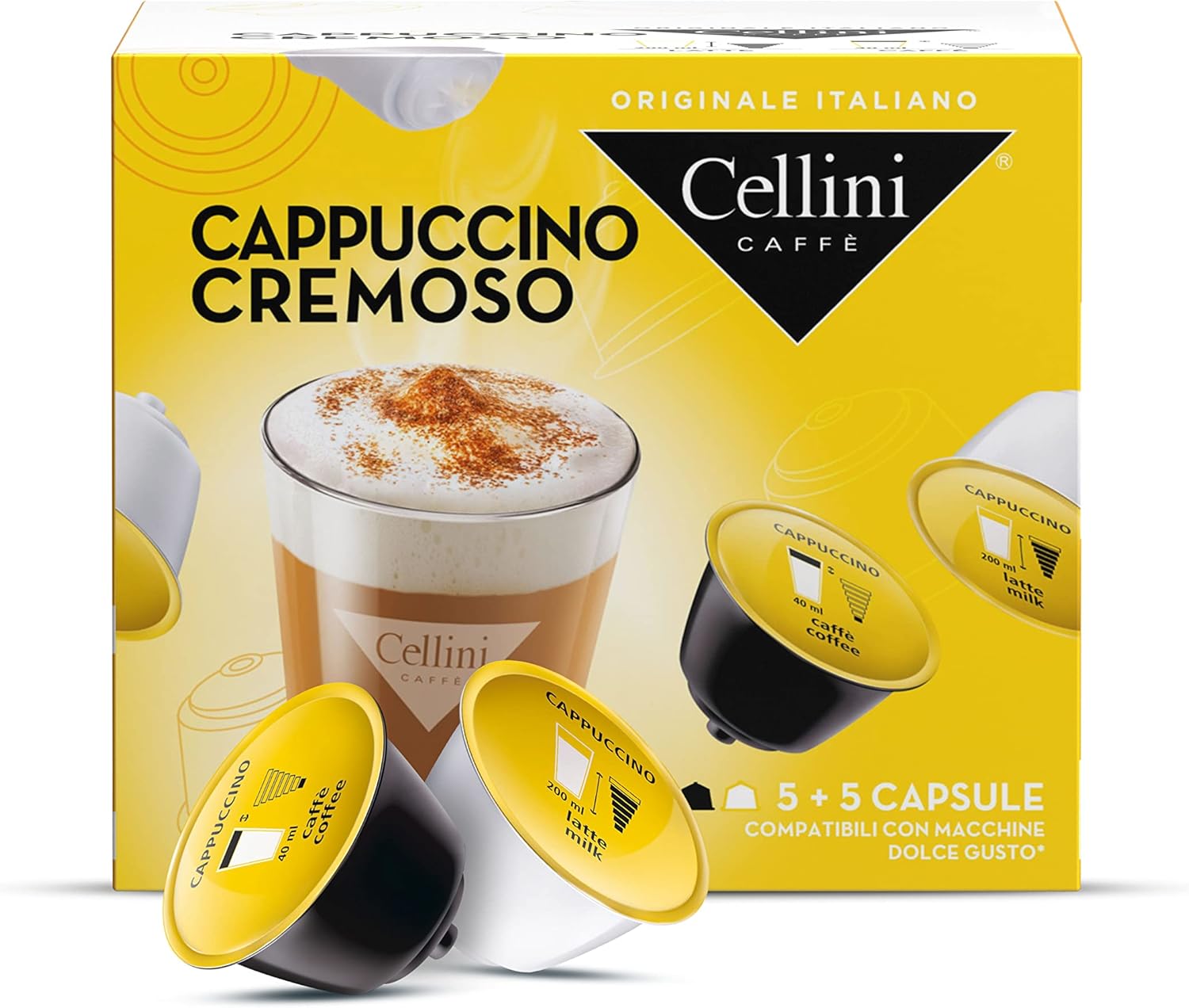 Caffè Cellini Capsule Compatibili Nescafé Dolce Gusto Cappuccino ...