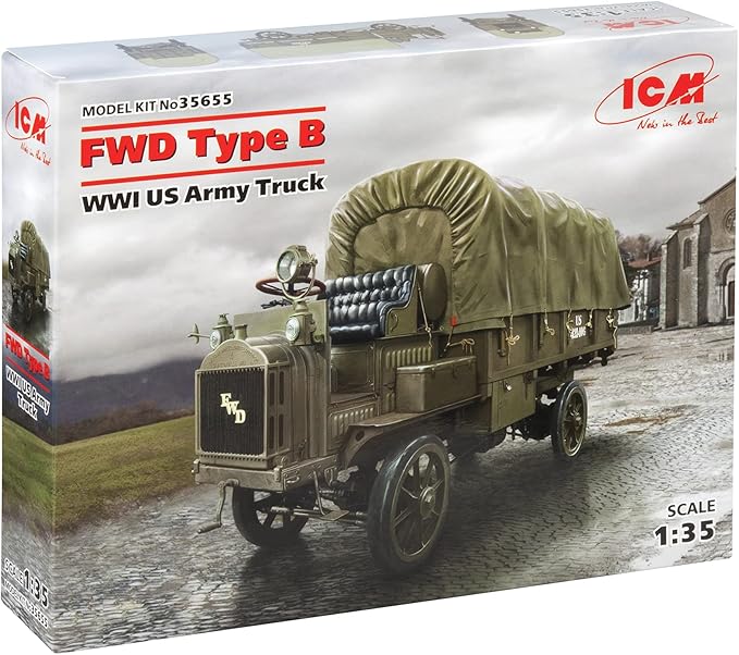 Amazon.com: ICM 35655 Plastic Military Vehicle Model Kit FWD Type B ...