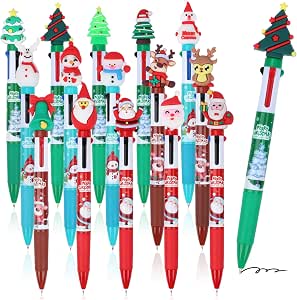 Amazon.com: SAYAYA 30 Pieces Christmas Multicolor Pens All In One 4-in ...