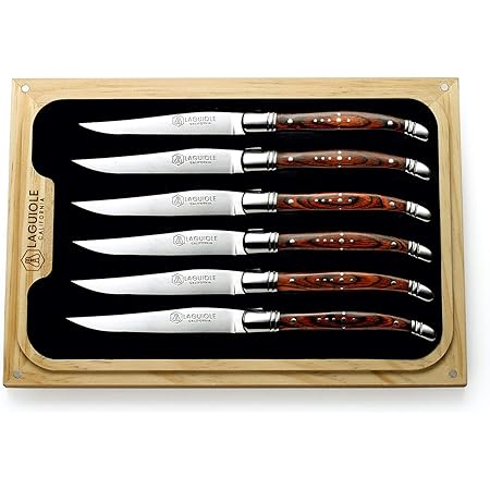 Amazon.com: Laguiole 4-Piece Steak Knives (Stainless Steel) - Stainless ...