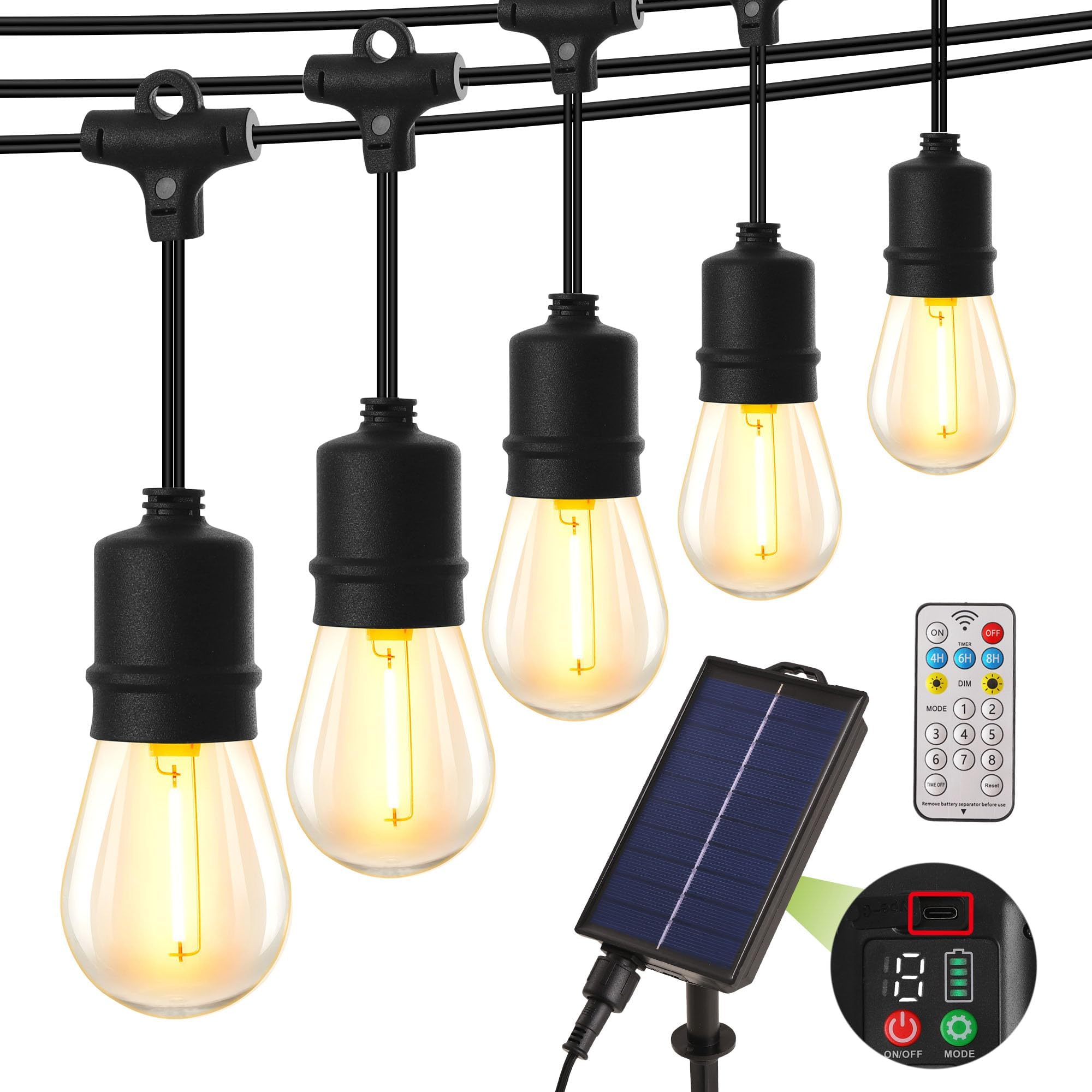 Solar Battery Box for LED String Lights, Outdoor String Lights Control ...