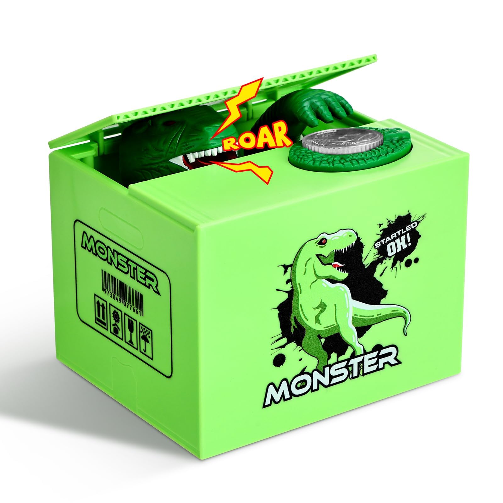 Dinosaurs Piggy Bank for Kids, Automatic Stealing Money Box with Music ...