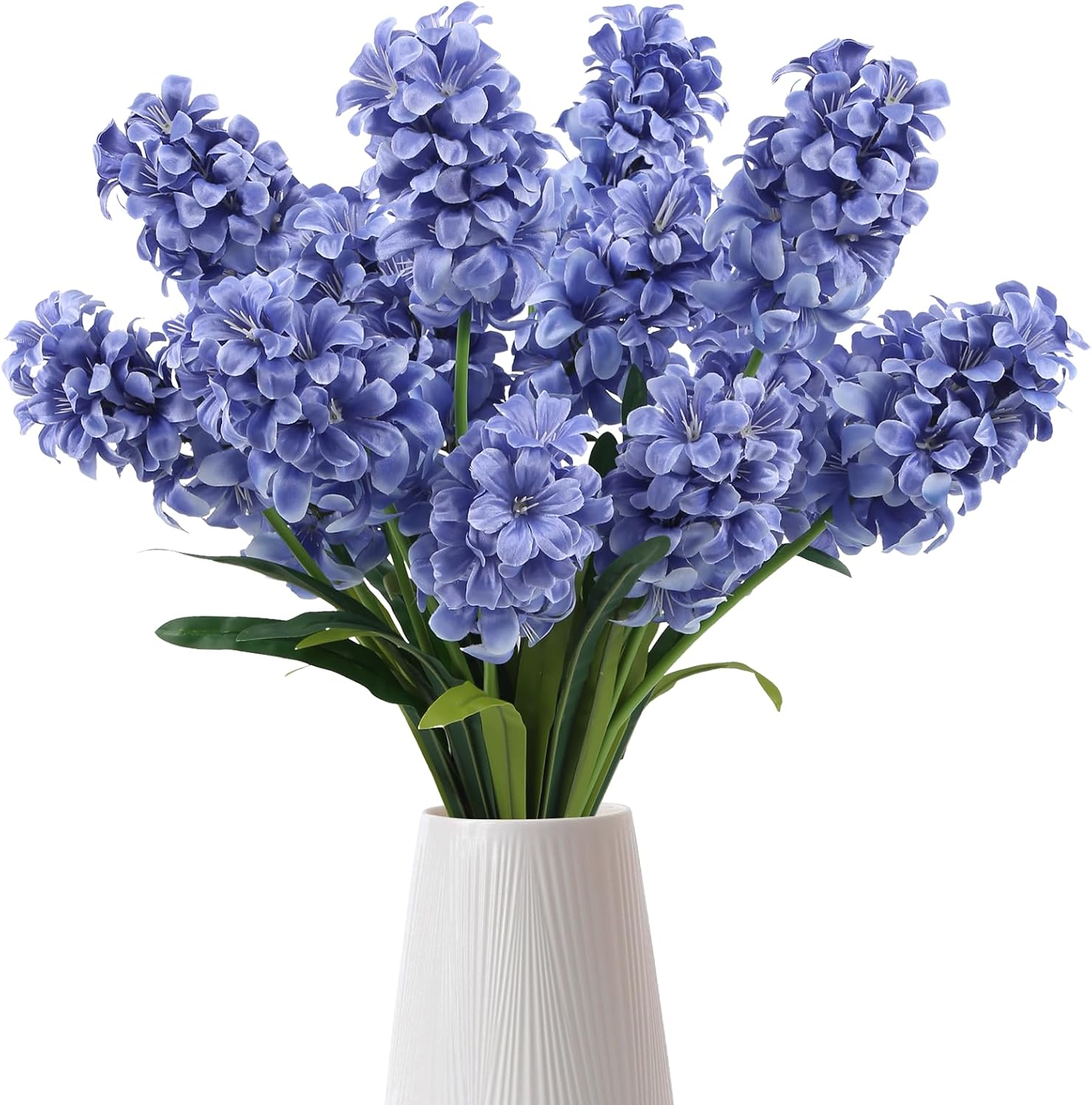 Amazon.com: IPOPU 4Pcs Blue Snapdragon Artificial Flowers 12Heads Fake ...