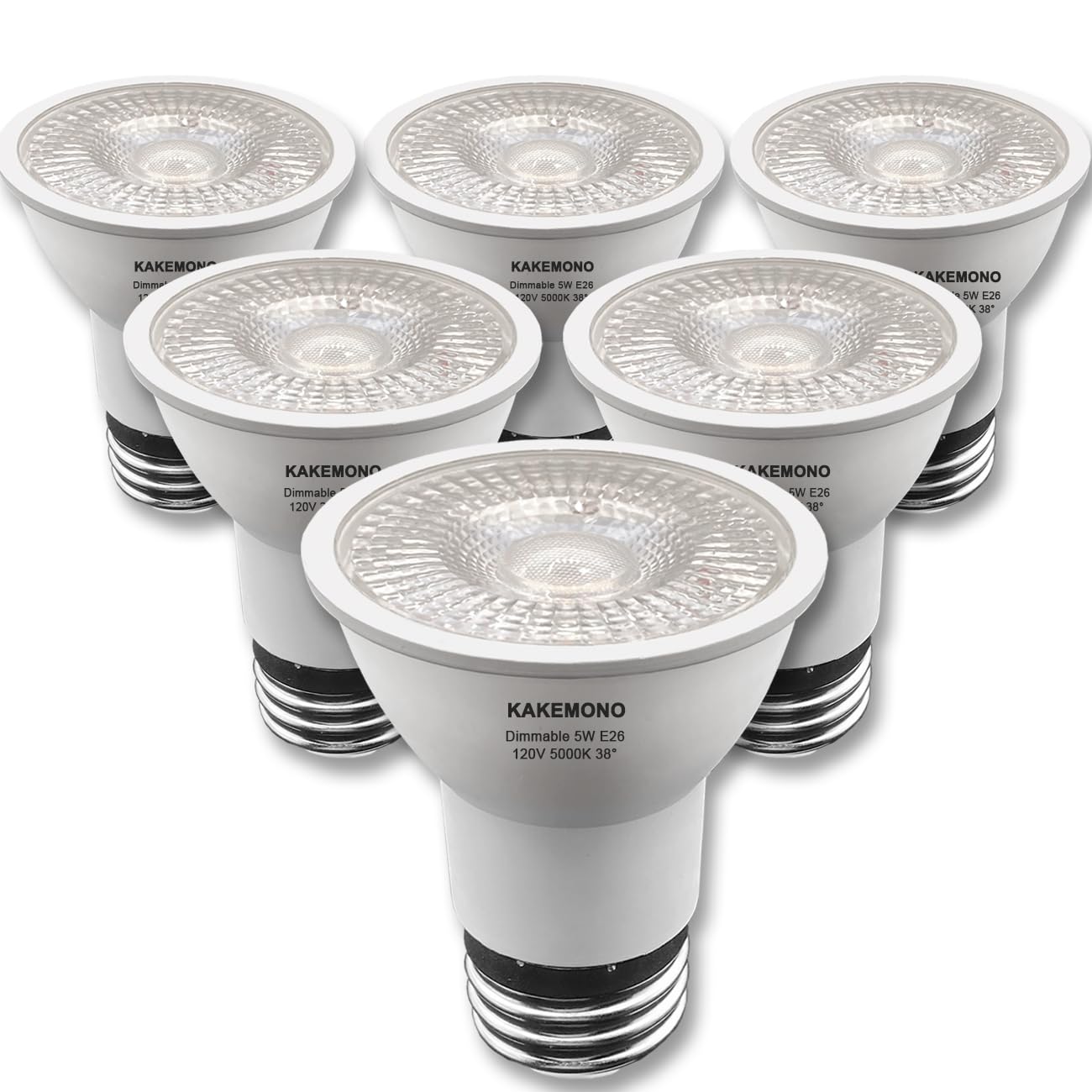 Amazon.com: KAKEMONO PAR16 LED Bulbs Dimmable 5W Long Neck Spotlight ...