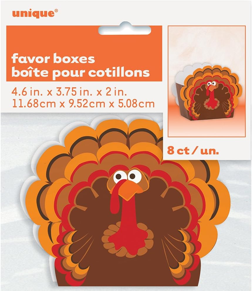 Amazon.com: Turkey Thanksgiving Favor Boxes, 8ct : Health & Household