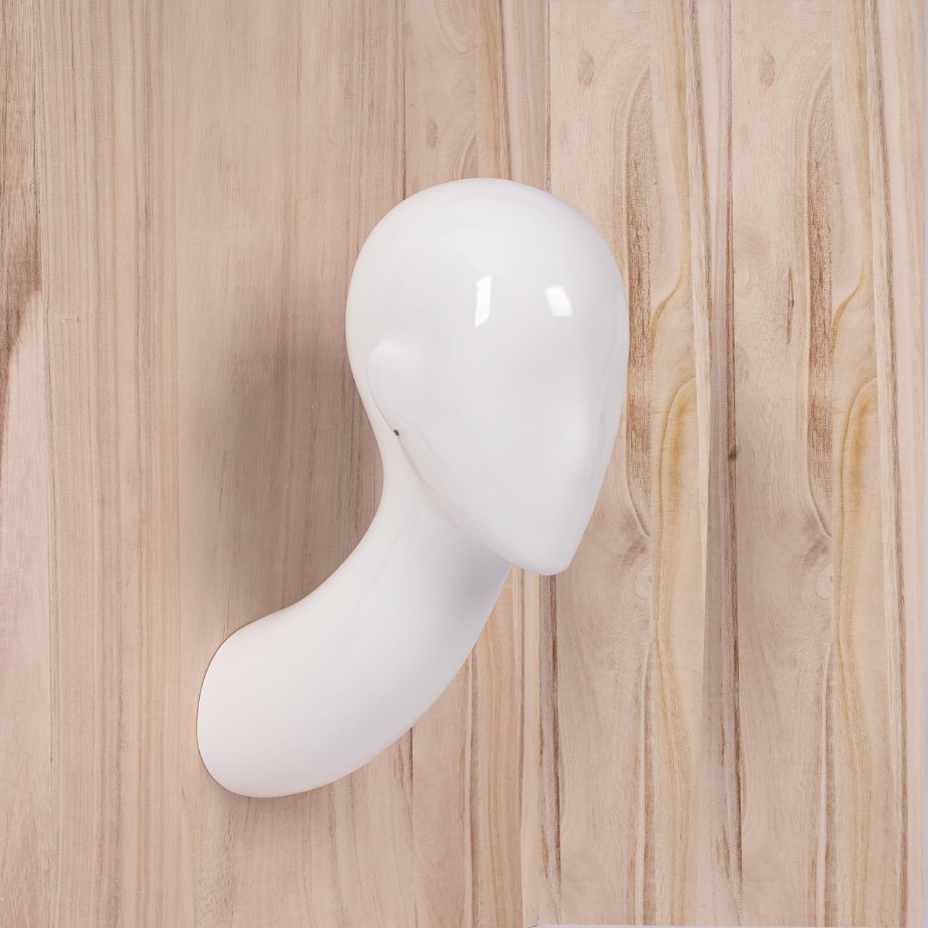 Amazon.com: White Glossy Wall Mounted Mannequin Head Lightweight ...