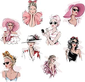 Amazon.com: CRASPIRE 16 Sheets Fashion Women Wall Decals Wall Stickers ...