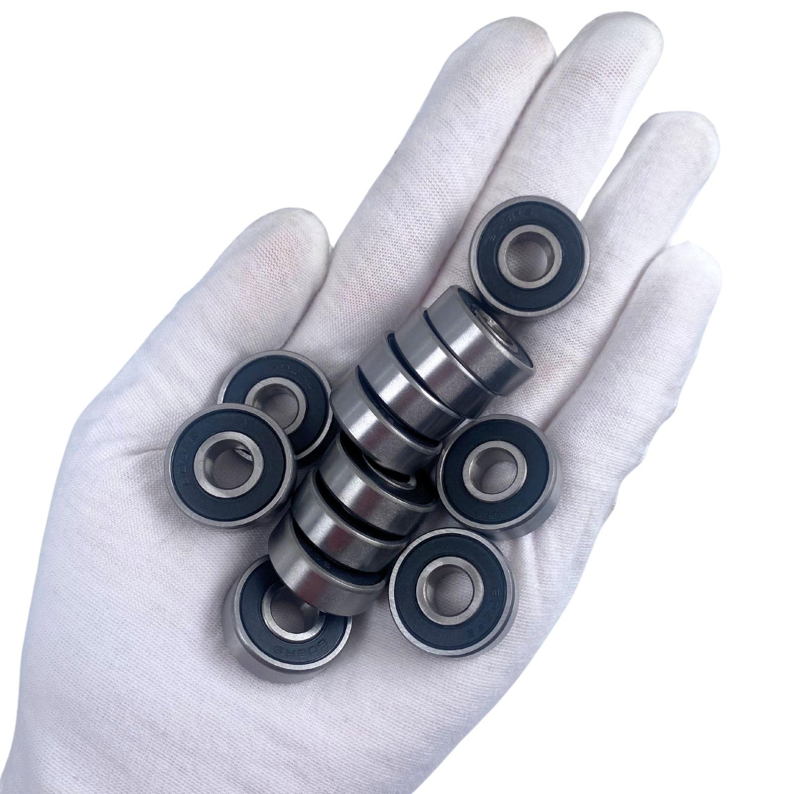 Snapklik.com : 100 Pack 608 2RS Bearings, 8x22x7mm RS Ball Bearing ...
