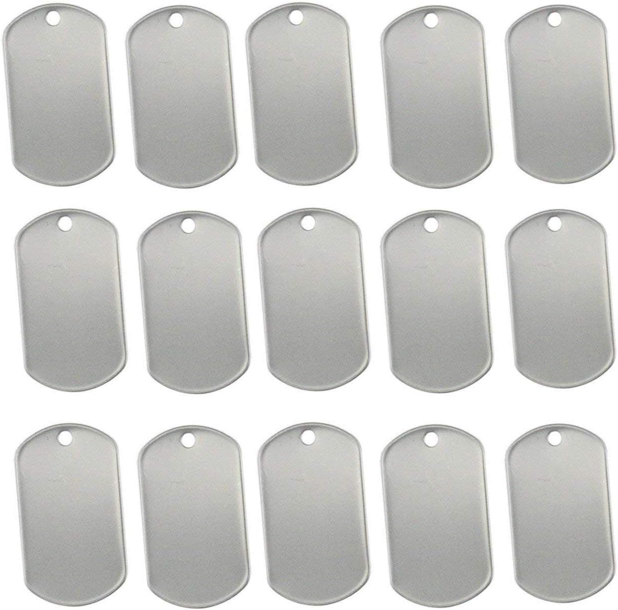 Amazon.com: Tinsow 100PCS Blank Bulk Dog Tags for Stamping Engraving ...