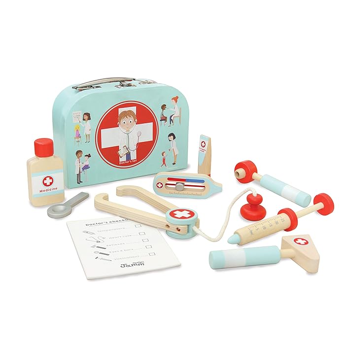 Buy Indigo Jamm Little Doctors Set Wooden Toy, Role Play Toy | Doctor's ...