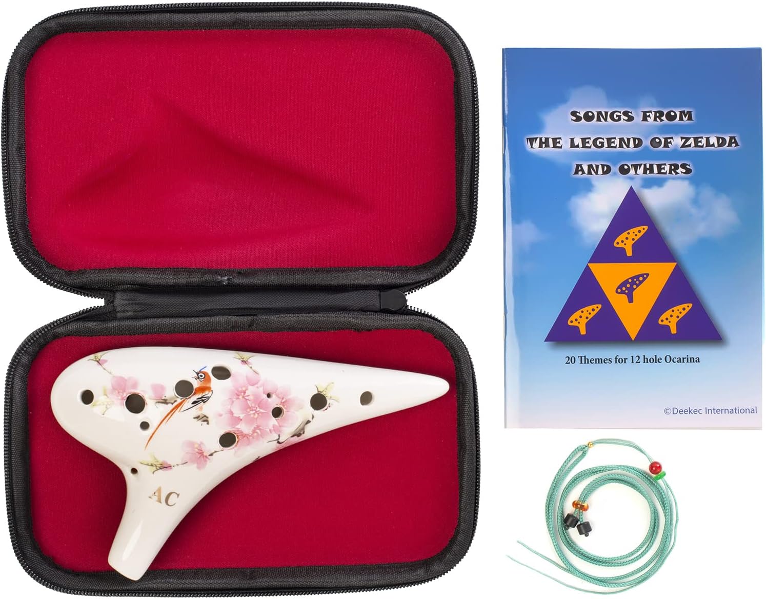 Amazon.com: OcarinaWind Hand Painting 12 Hole Ocarina, Alto C Ocarina ...
