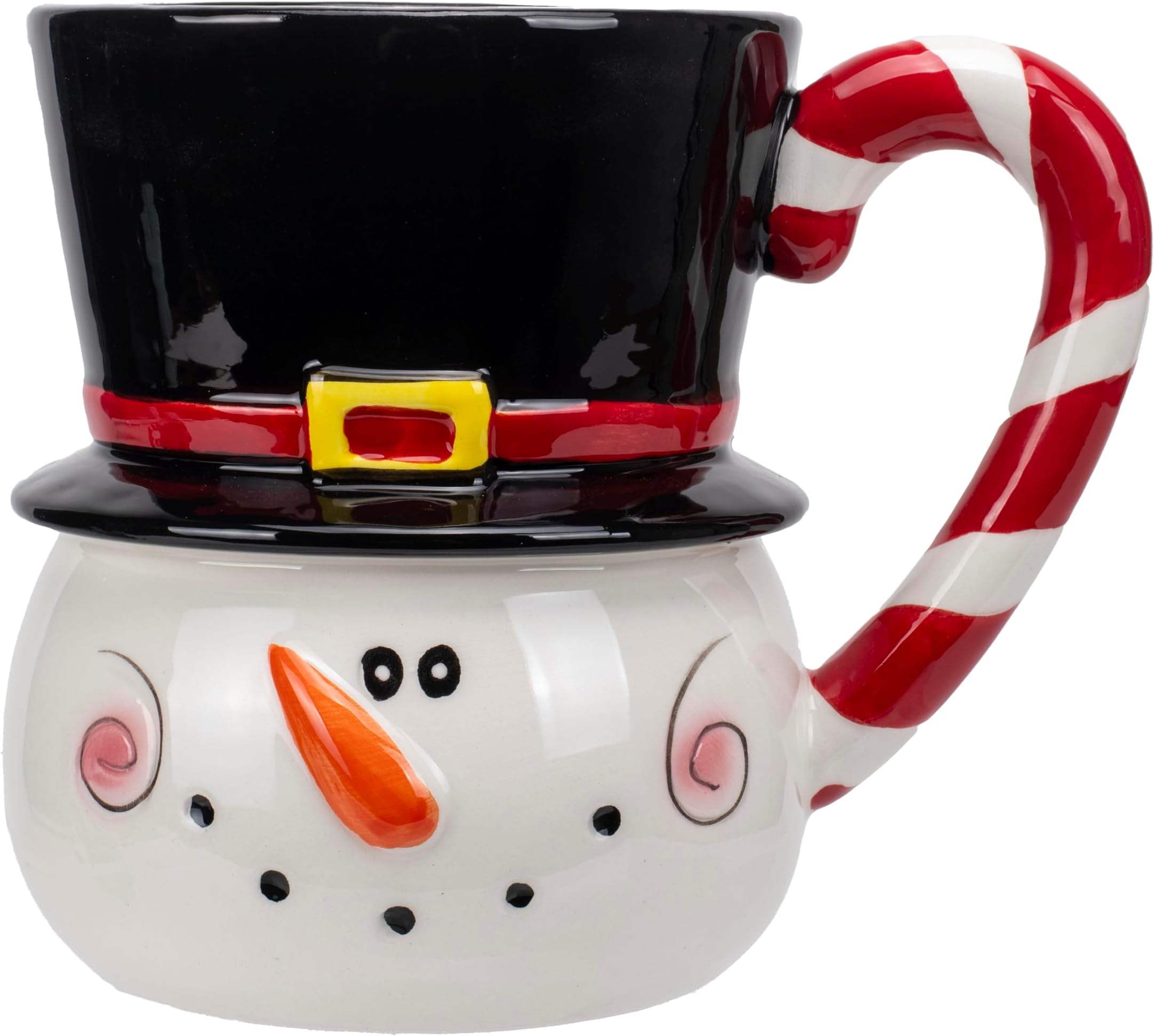 Amazon.com: Adorable Festive Holiday Snowman Stoneware Mug 20 oz ...