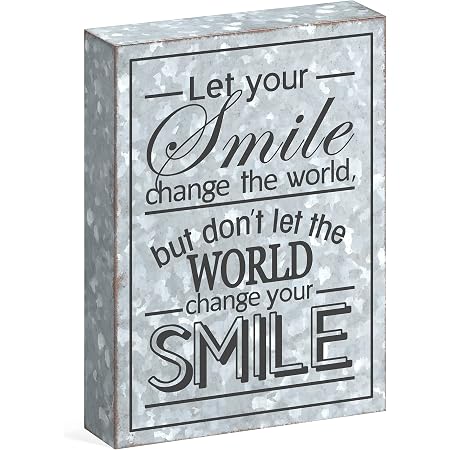 Amazon.com: Barnyard Designs Let Your Smile Change The World Box Sign ...