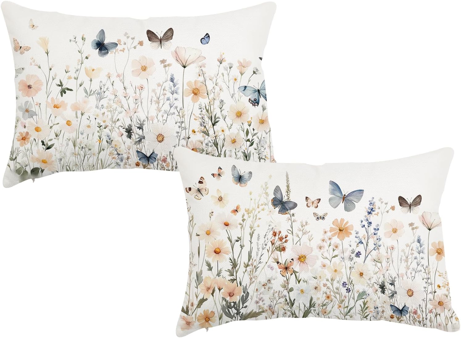 Amazon.com: HJZLB Spring Summer Lumbar Pillow Covers 12x20 Inch Set of ...