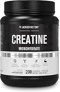 Amazon.com: Jacked Factory Creatine Monohydrate Powder 1000g - 5g Daily ...