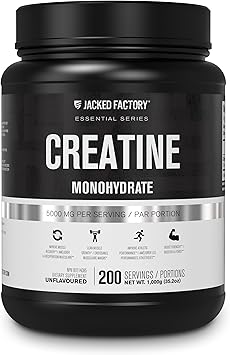 Amazon.com: Jacked Factory Creatine Monohydrate Powder 1000g - 5g Daily ...