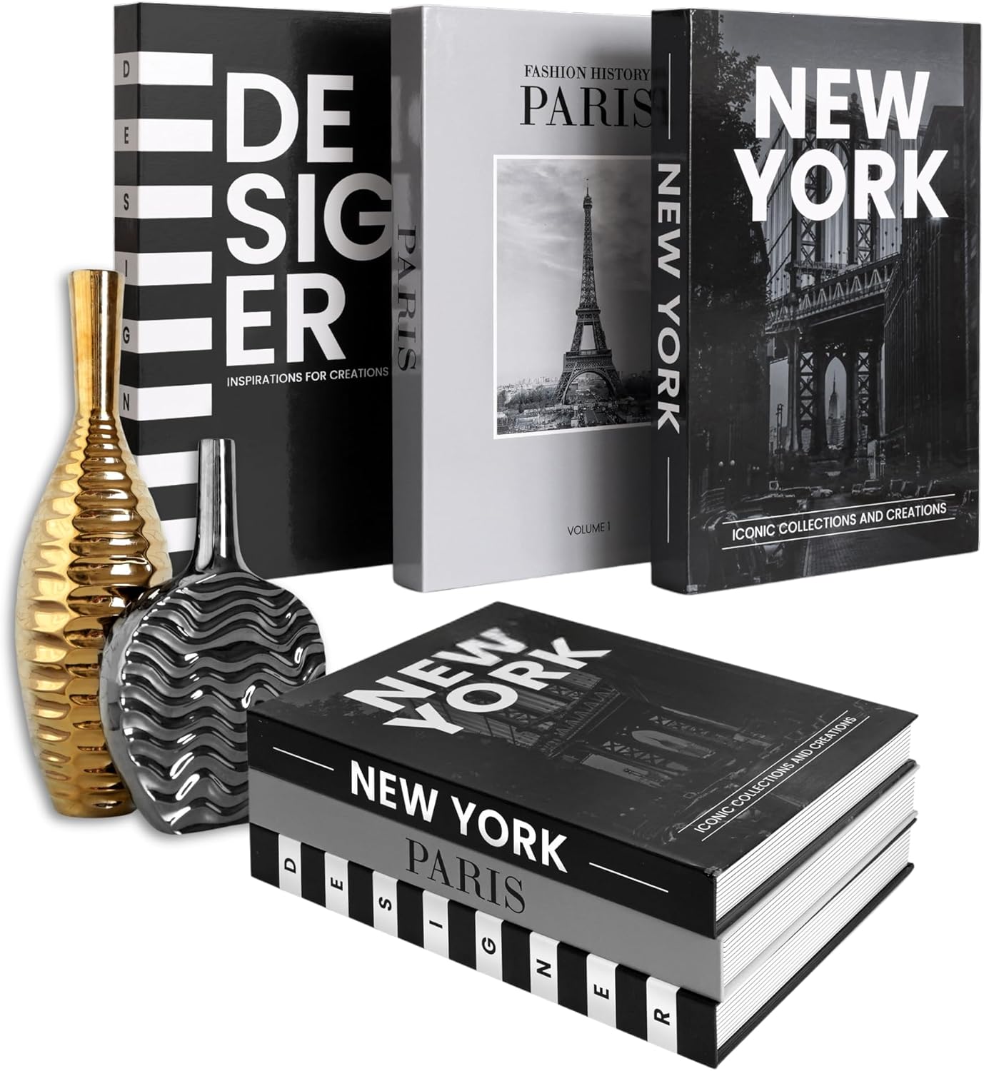 Amazon.com: Designer Books Decor Set of 3 Faux/Fake Book for Decoration ...