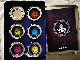 Indian Spice Box Gift Set by Spice Pots - 5 x 40g Spice Blends + Indian ...