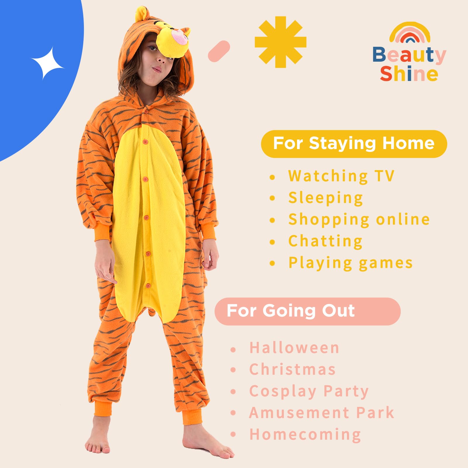Snapklik.com : Beauty Shine Unisex Child Tigger Costume Halloween ...
