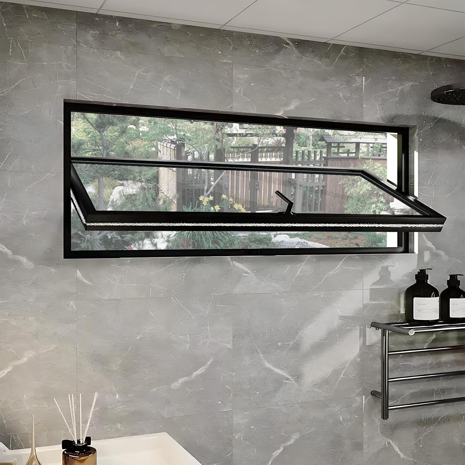 46x24 Basement Window with Tempered Glass, Adjustable Ventilation ...