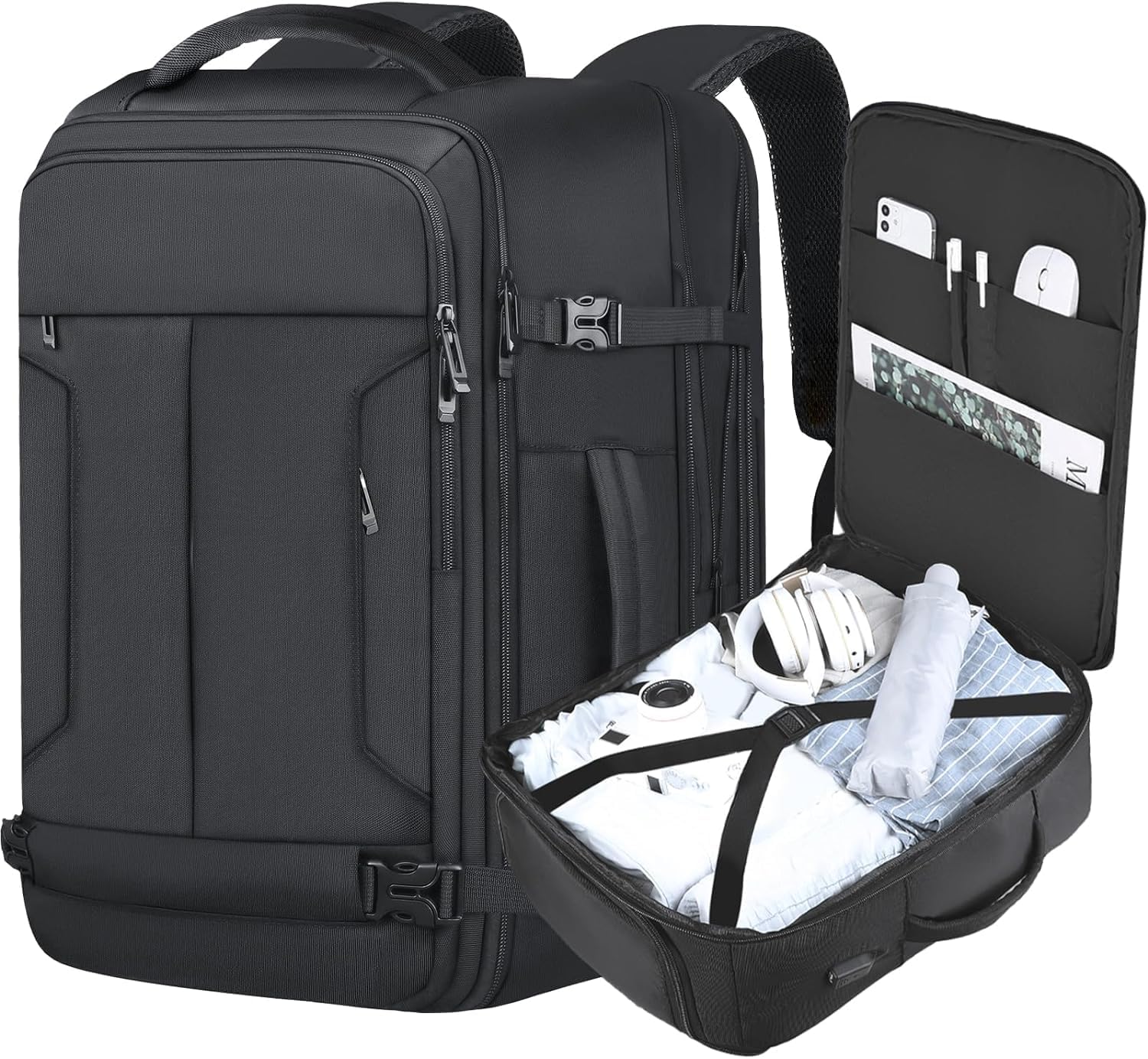 Amazon.com: HZENPPOR Large Travel Backpack, Carry On Backpack, 50L ...