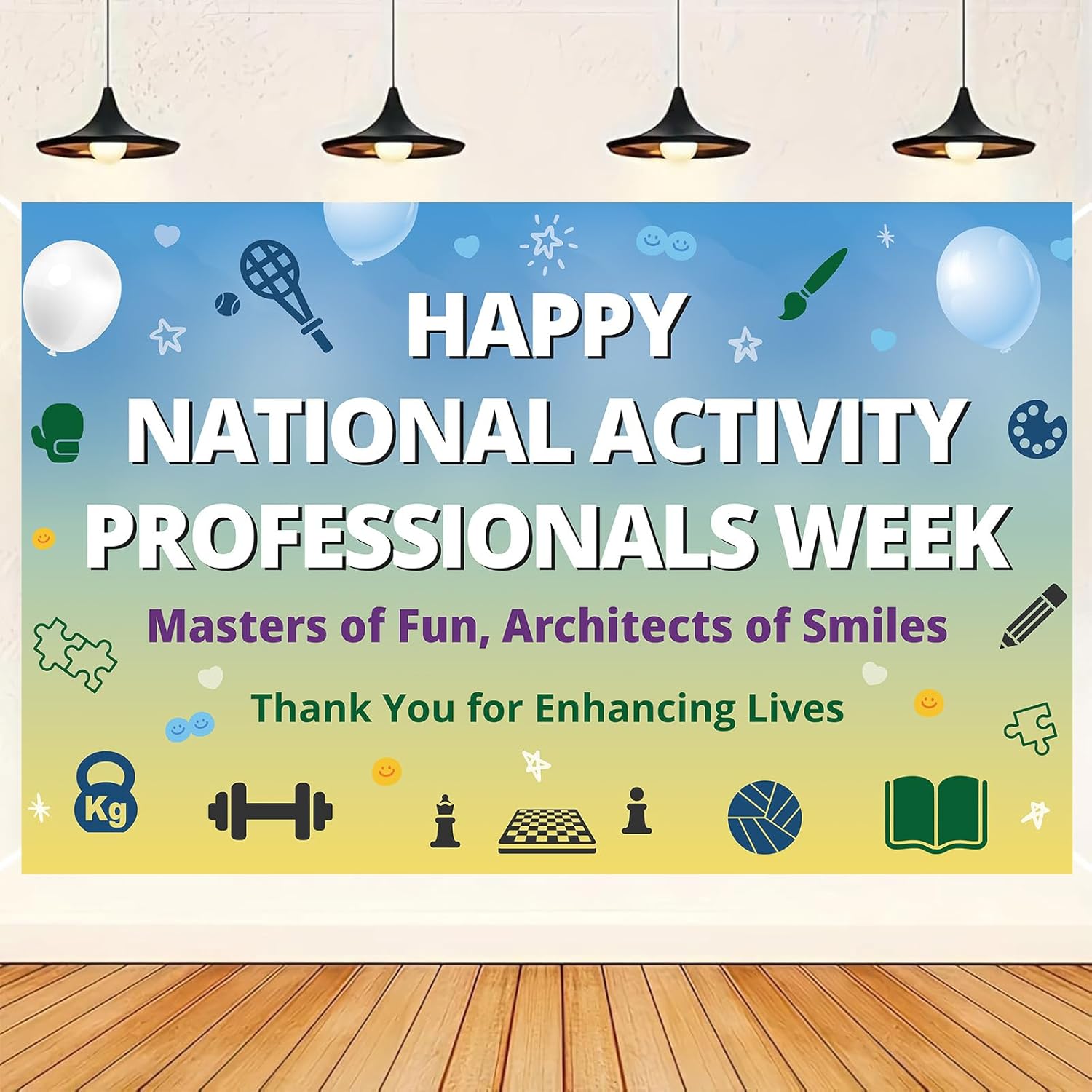 Amazon.com: National Activity Professionals Week Banner 70.87 x 45.3 ...