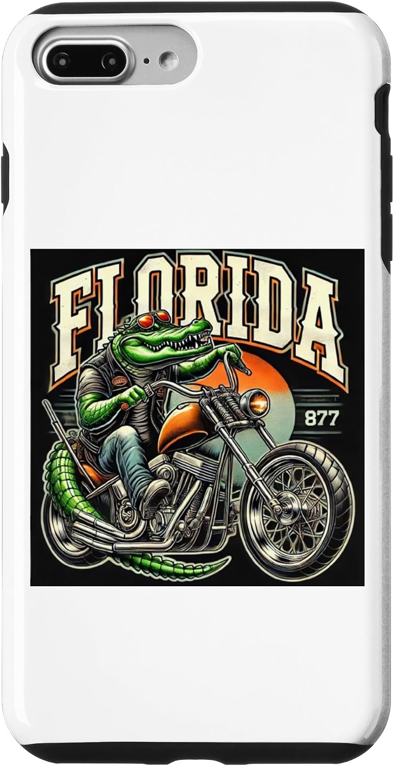 Amazon.com: iPhone 7 Plus/8 Plus Florida Alligator on a Chopper Daytona ...