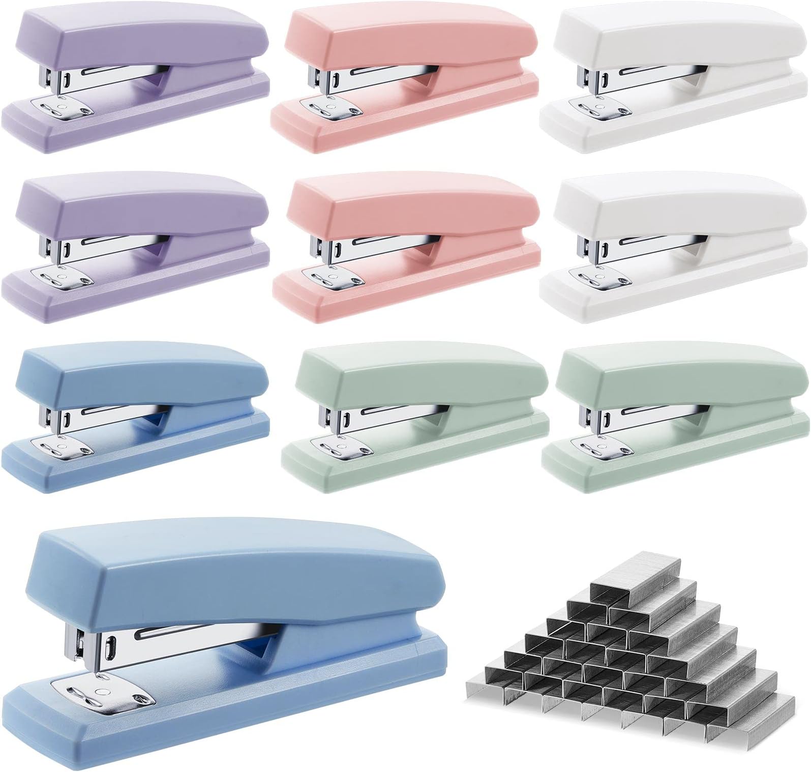 Amazon.com : Yahenda 12 Pieces Stapler Desktop Staplers with Staples ...