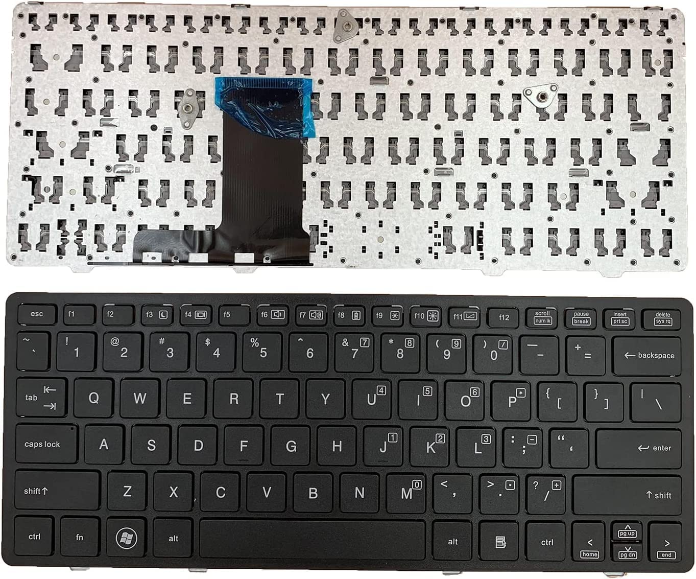 HB PLUS Laptop Keyboard for HP EliteBook 2560P 2570P - Replacement ...