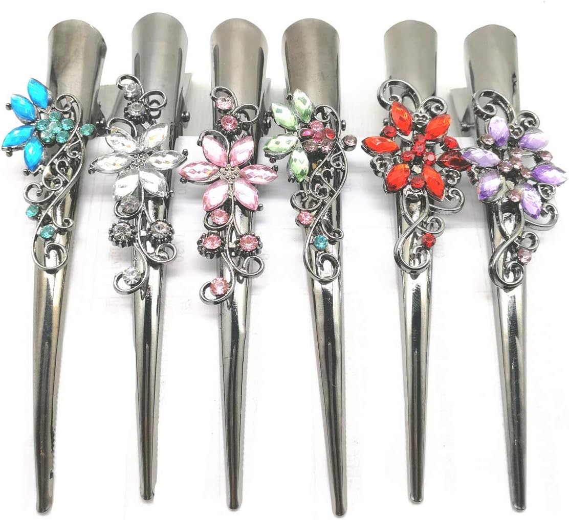 Amazon.com : Set of 6 Metal Alligator Sectioning Clips for Women and ...