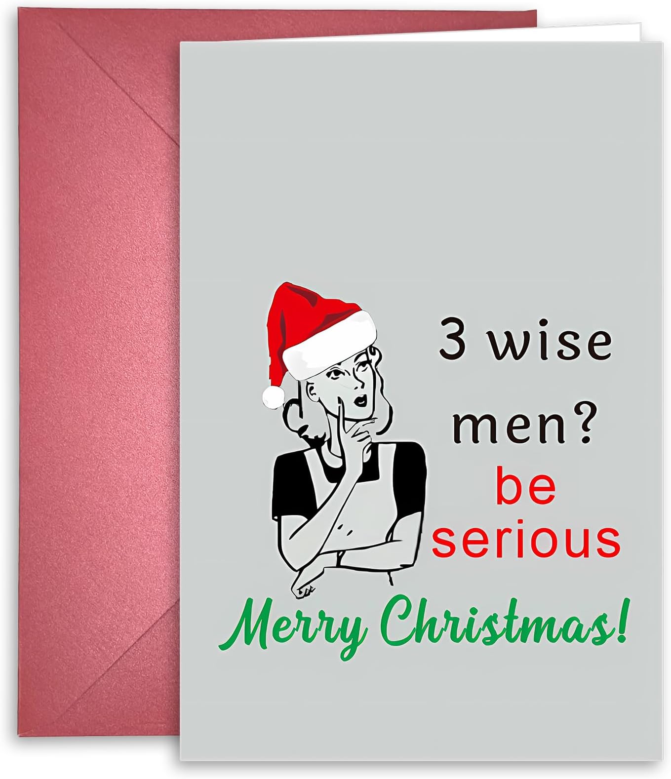 Amazon.com : BESAXA Funny Christmas Card for Her, Merry Christmas Card ...