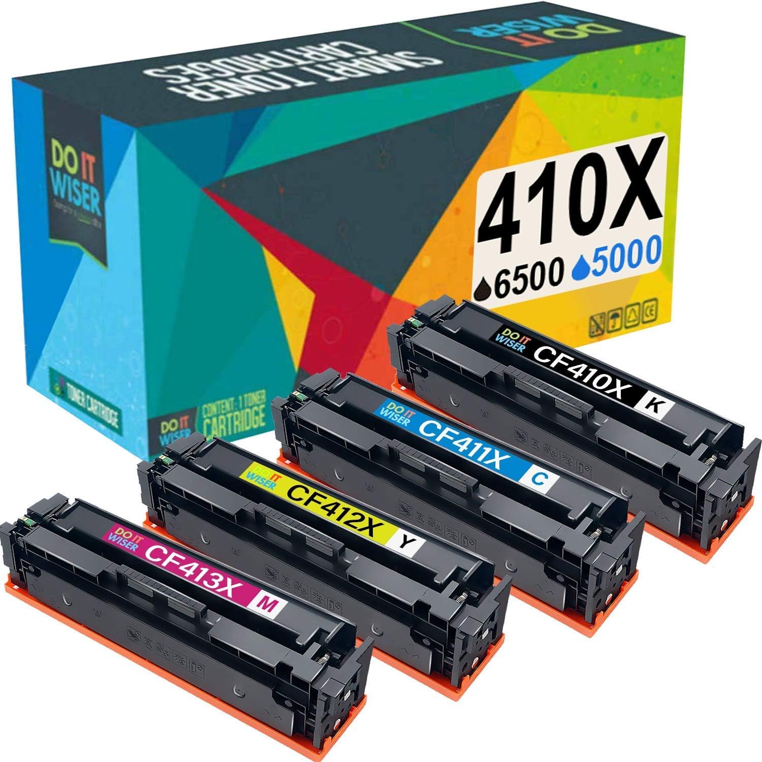 Amazon.com: Do it Wiser Compatible Toner Cartridge Replacement For HP 410A HP 410X CF410X CF410A ...
