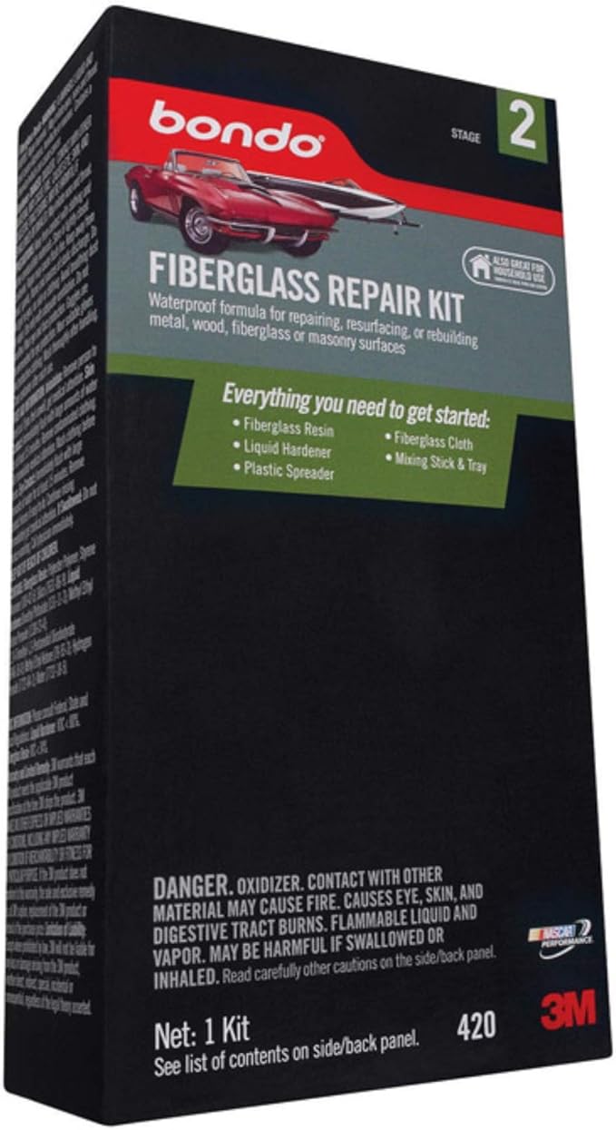 Amazon.com: Bondo 420 Fiberglass Repair Kit : Automotive
