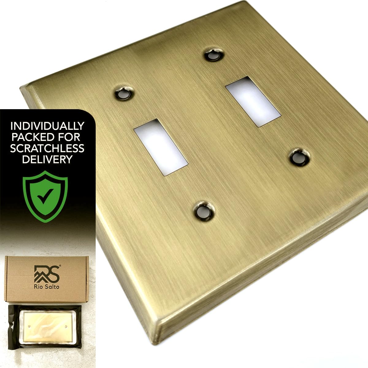 Snapklik.com : Rio Salto BRASS Double Toggle Metal Antique Gold Double ...