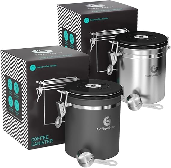 Amazon.com: Coffee Gator Coffee Canister - 2pack 16oz Airtight ...