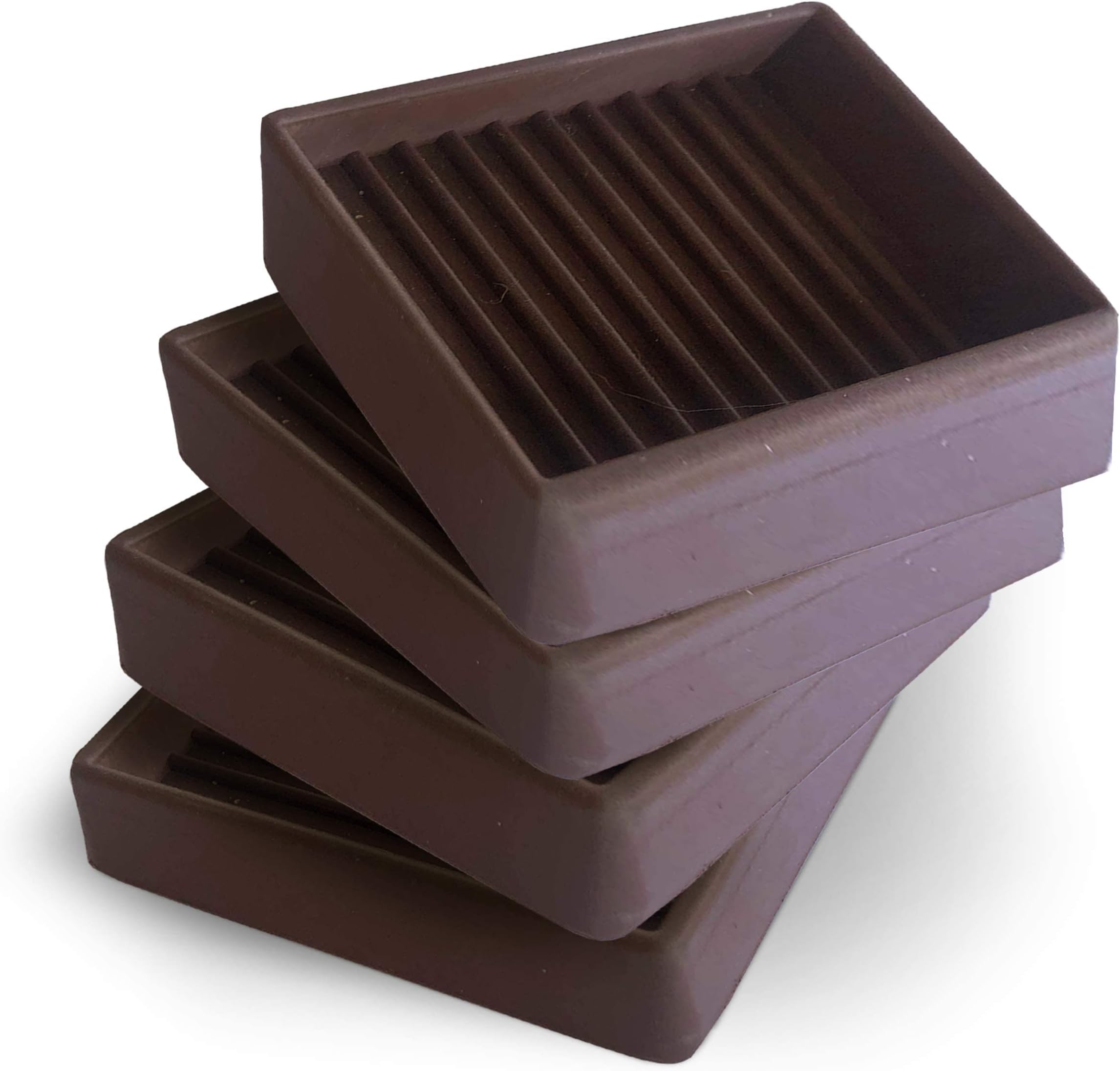 SoftTouch 4653395N Furniture Caster Cups Square for Carpet or Durable ...