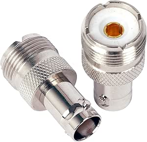 Amazon.com: Triswenic UHF Female to BNC Female Adapter SO-239 to BNC Connectors RF Coax Coaxial ...