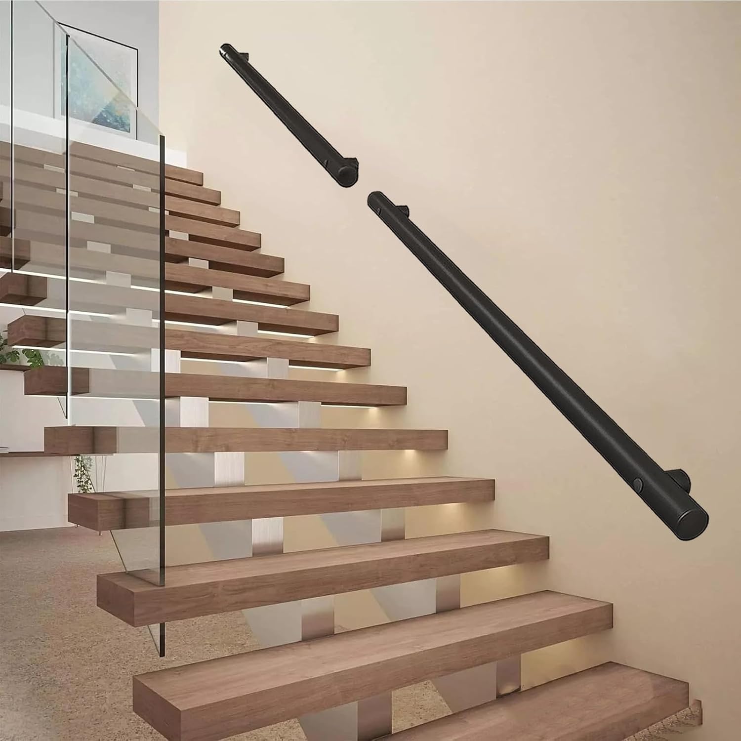 Amazon.com: Wall Mounted Handrails for Indoor Stairs: 30-600cm Stair ...