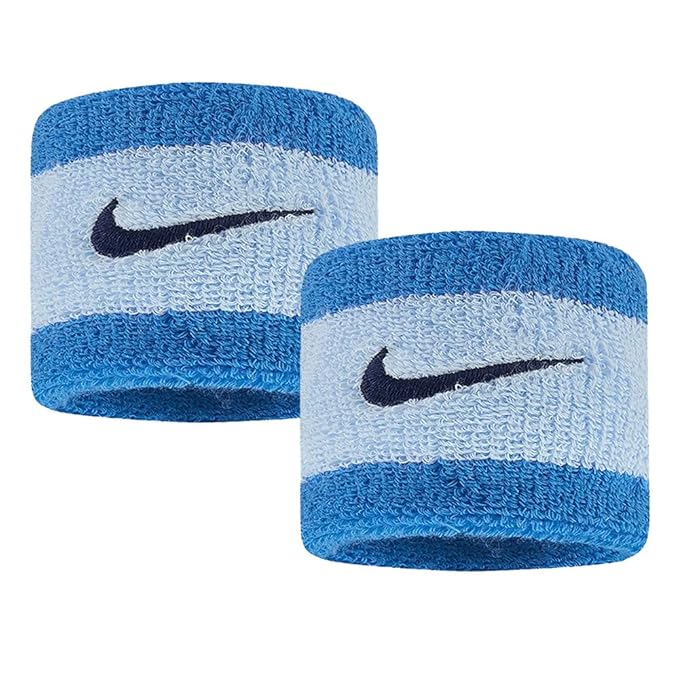 Nike Swoosh Wrist Bands 2 PK (LT Photo Blue/Celestine Blue) : Amazon.in ...