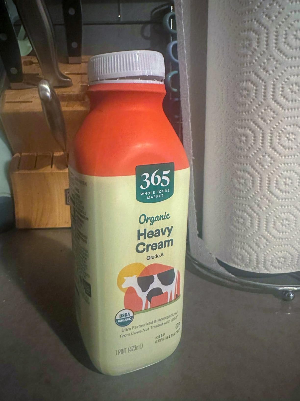 Amazon.com : 365 by Whole Foods Market Organic Heavy Cream, 16 oz ...