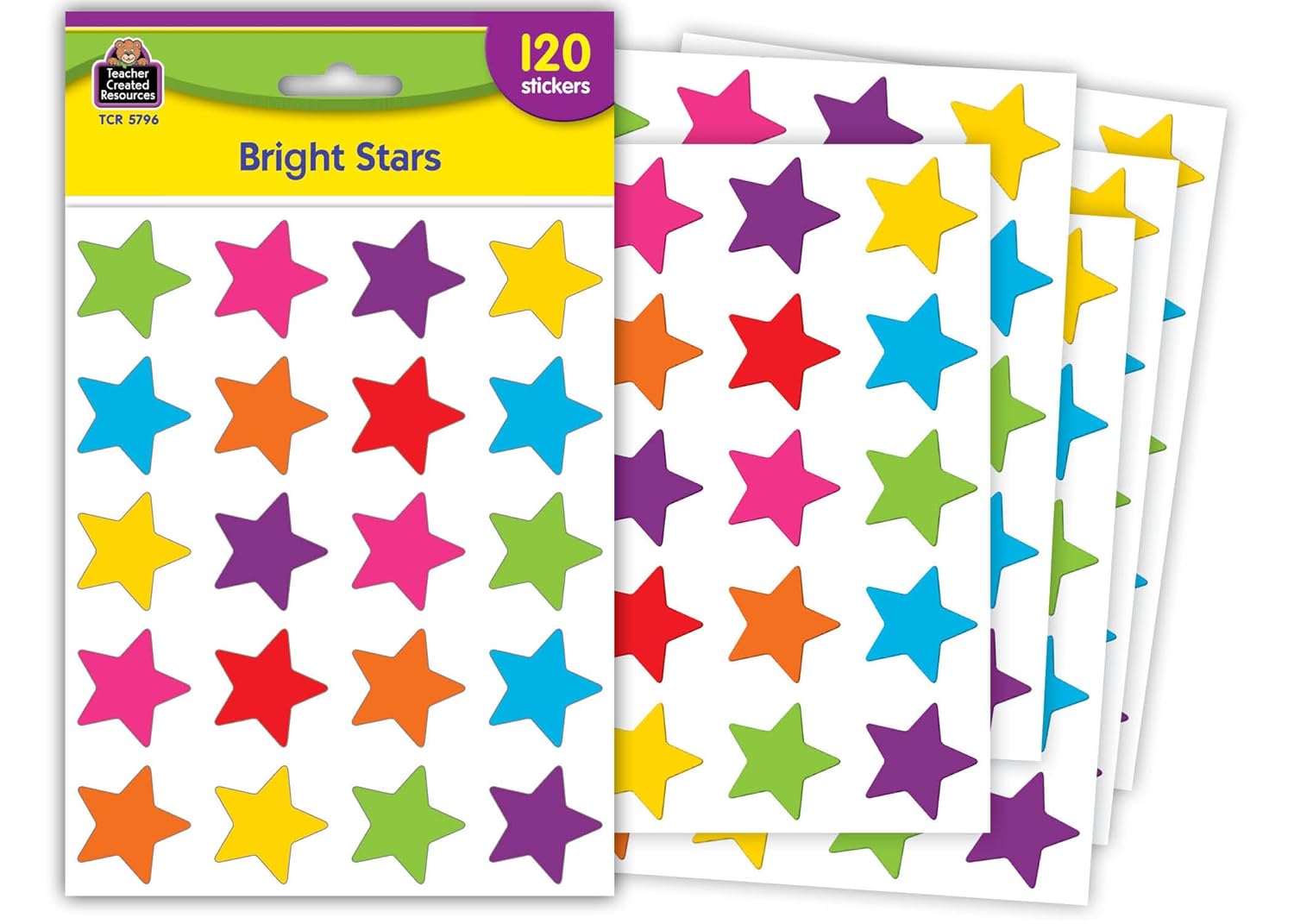Amazon.com: Teacher Created Resources Bright Stars Stickers, Pack of ...