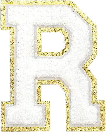 Amazon.com: GYGYL 3PCS Chenille Varsity Glitters Letters Patch, Iron on ...