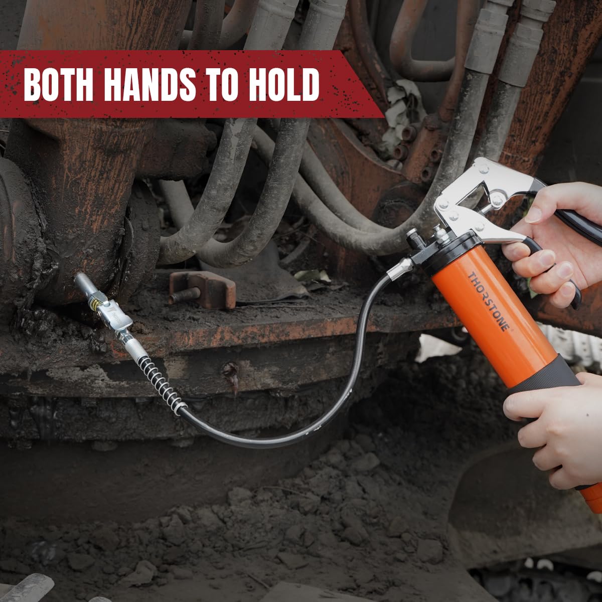 Thorstone Grease Gun Kit, 7000PSI Heavy Duty Pistol Grip Grease Guns ...