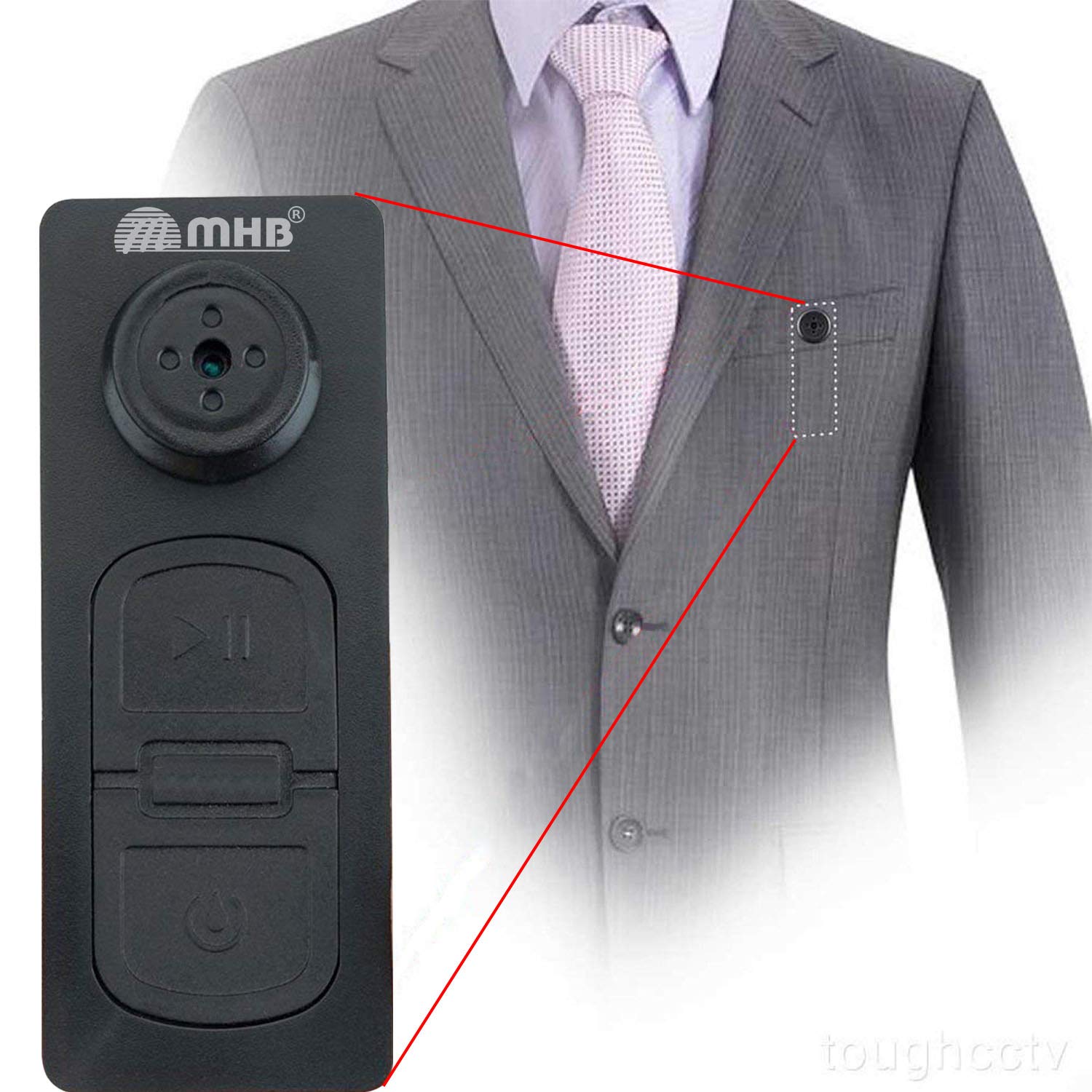 Buy m mhb HD Quality Button Spy Camera with Rechargeable Battery Audio ...